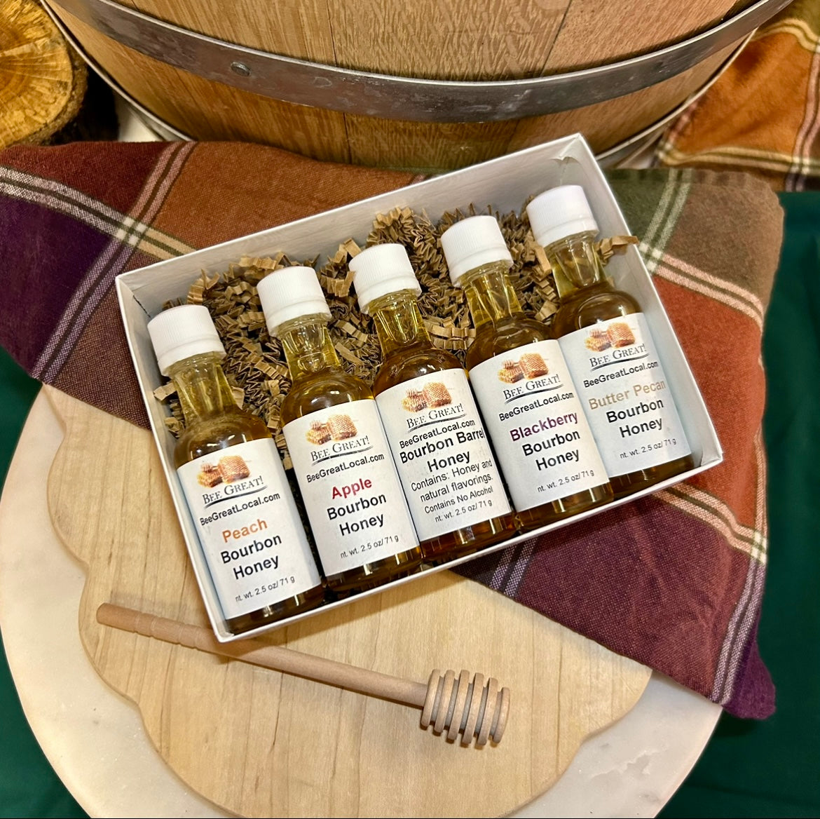 Bourbon Honey Sampler Gift Box – Bee Great