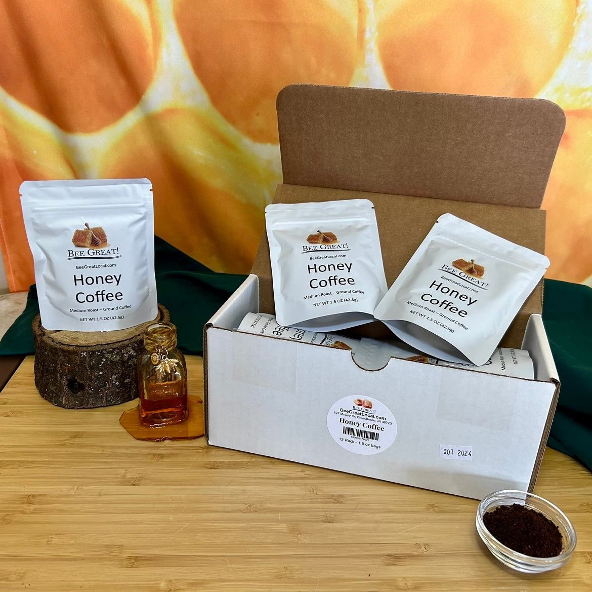 12 Pack 1.5 oz Honey Coffee – Bee Great